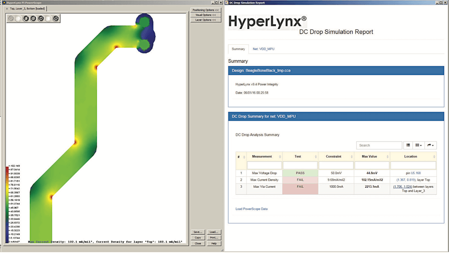 Analyse DC Drop avec HyperLynx | PADS Professional | Cadlog